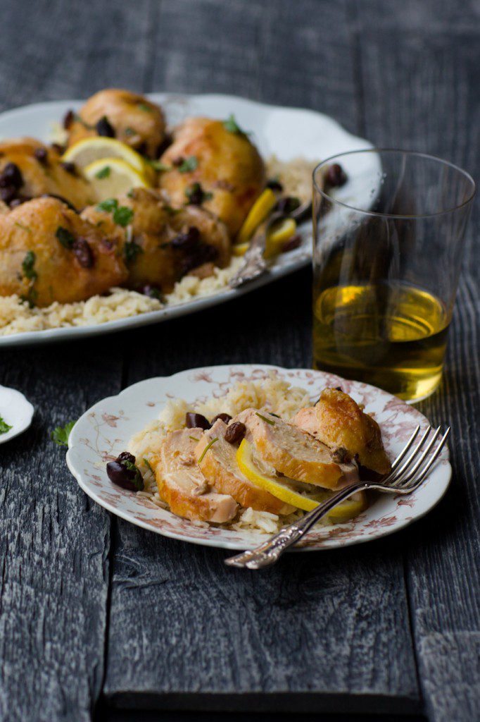 Moroccan Chicken with Lemon and Olives - TableandDish