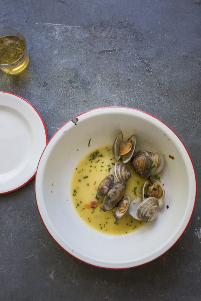Clams Steamed with Tarragon - TableandDish