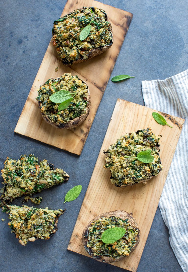 Cedar Plank Smoked Portobello Mushrooms - TableandDish