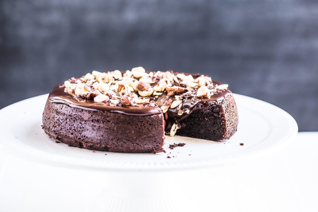 Flourless Chocolate Almond Cake - TableandDish
